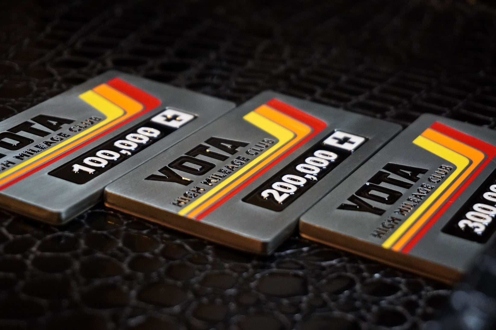 High Mileage Badge for Toyota owners, Heritage Stripes 100-500K – FORYOTA