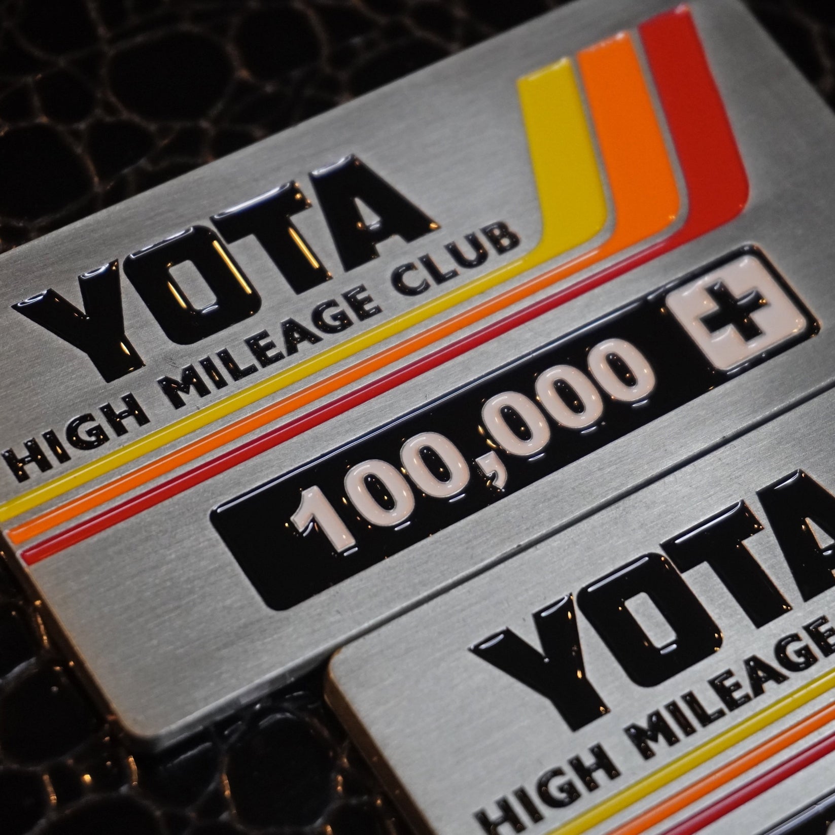 High Mileage Badge for Toyota owners, Heritage Stripes 100-500K – FORYOTA