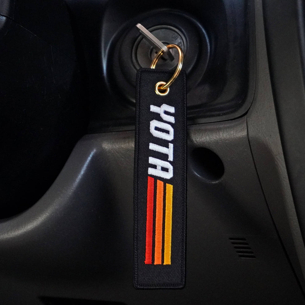 TRD style Retro Stripes Keychain for Toyota, Embroidered, YOTA – FORYOTA